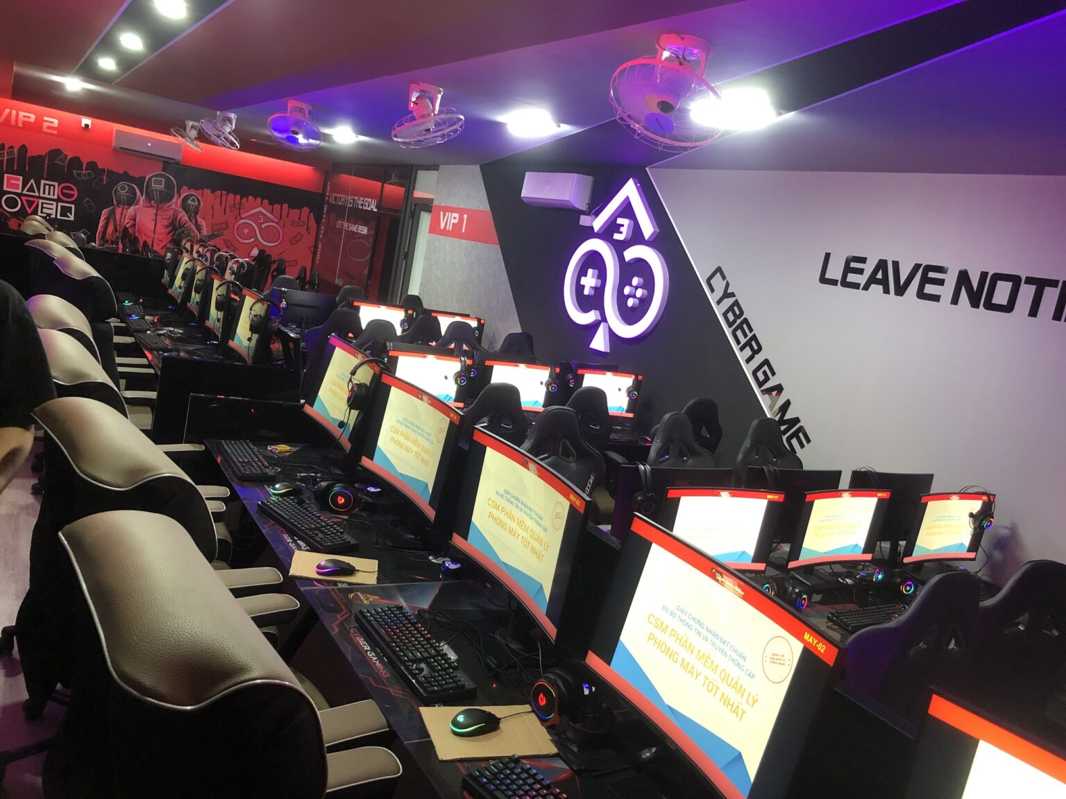 Dự án lắp đặt phòng net 3 Big Cyber Gaming tại Sóc sơn, Hà Nội, anh Linh